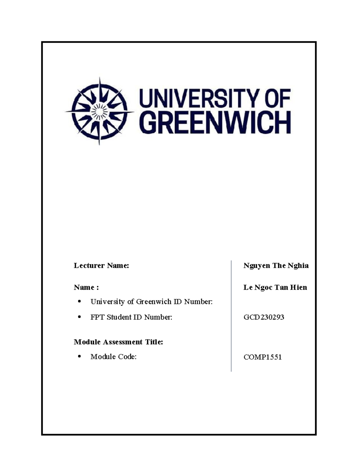 Software Requirements Specification (SRS) for COMP1551 Education Centre ...