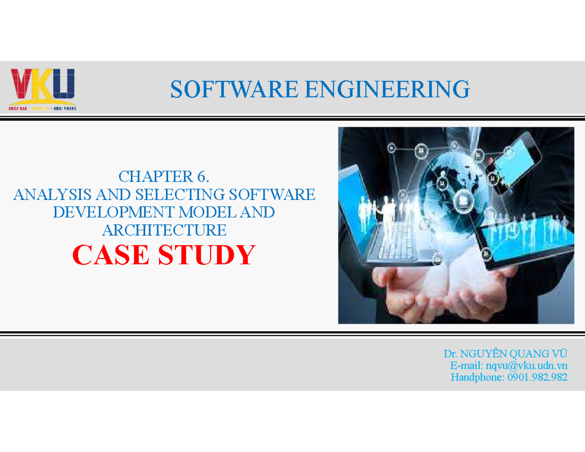 SOFTWARE ENGINEERING CASE STUDY: ANALYSIS & SELECTION OF DEV MODELS - Studocu