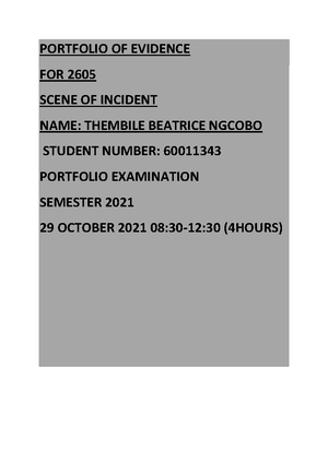 Marking Memo FOR2605 2021 Dr BK Lekubu - MARKING MEMORANDUM Question 1 Briefly explain what is ...