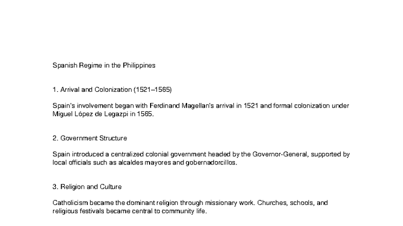 Spanish regime - aaaa - Spanish Regime in the Philippines Arrival and ...