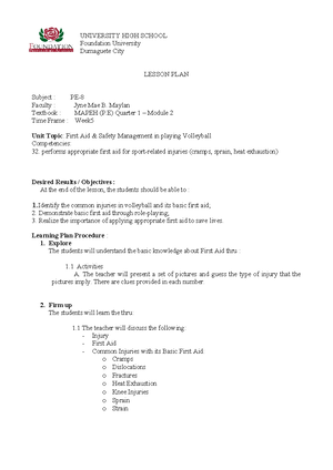 Mapeh 8 LP Sua-Ko-Sua - Sua ko sua lesson - UNIVERSITY HIGH SCHOOL Foundation University ...