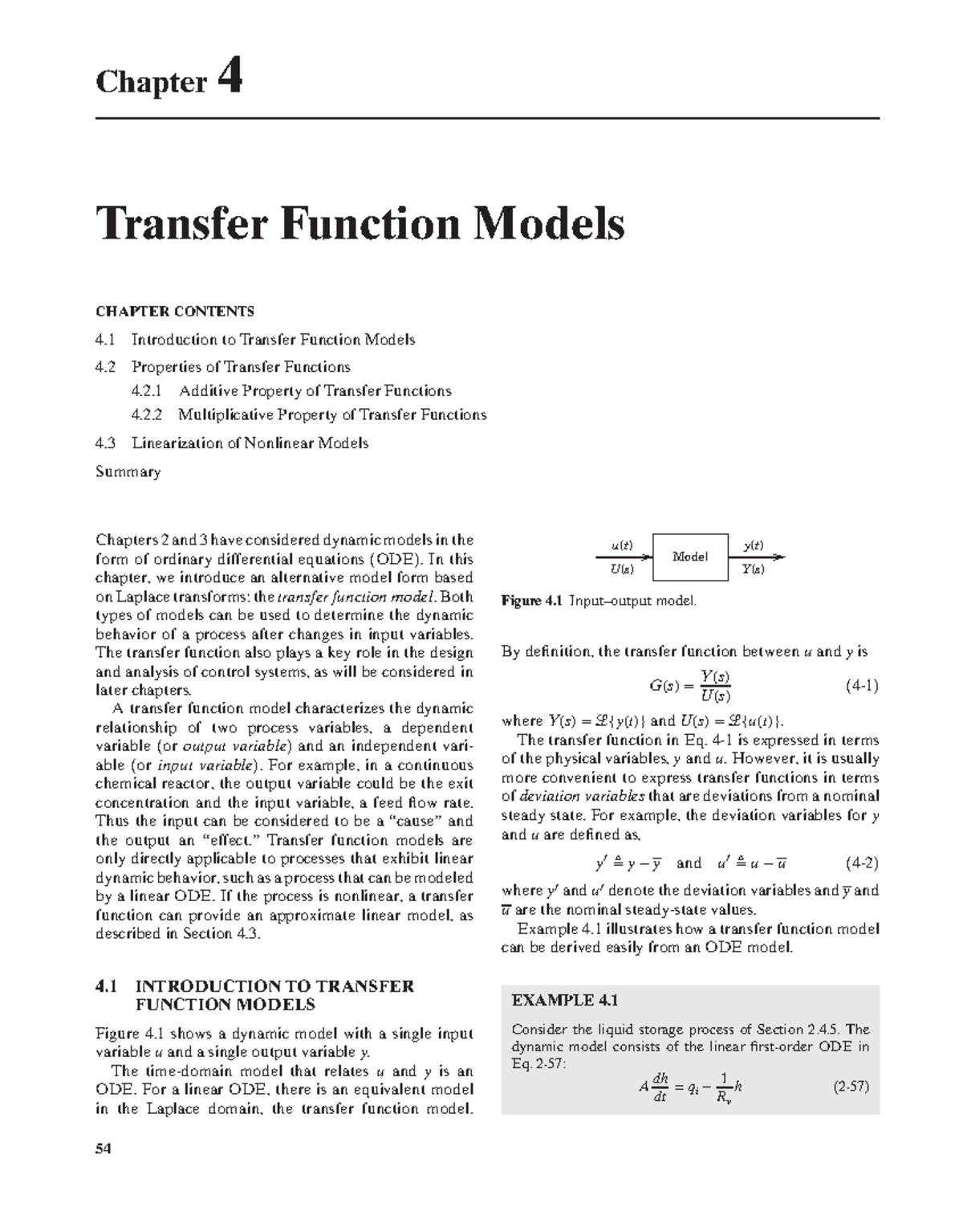Chapter 4: Transfer Function Models - Key Concepts and Examples (Course Code: - Studocu
