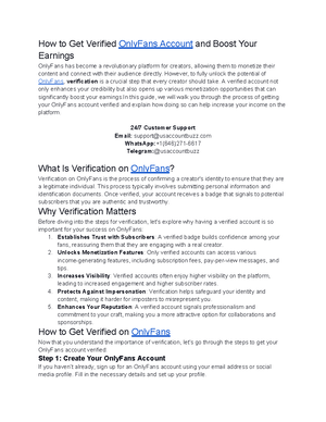 How to Get Verified Only Fans Account 2025 A Step-by-Step Guide - One crucial step for creators ...
