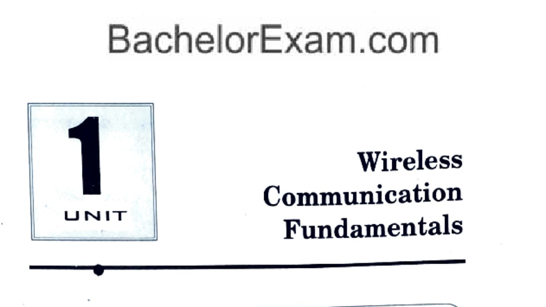 Wireless Communication Fundamentals: Key Concepts and Strategies - Studocu