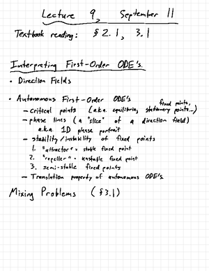 Intro to differential equations - Homework 2. 2 - Due 1124/25 Mia Elkin ...