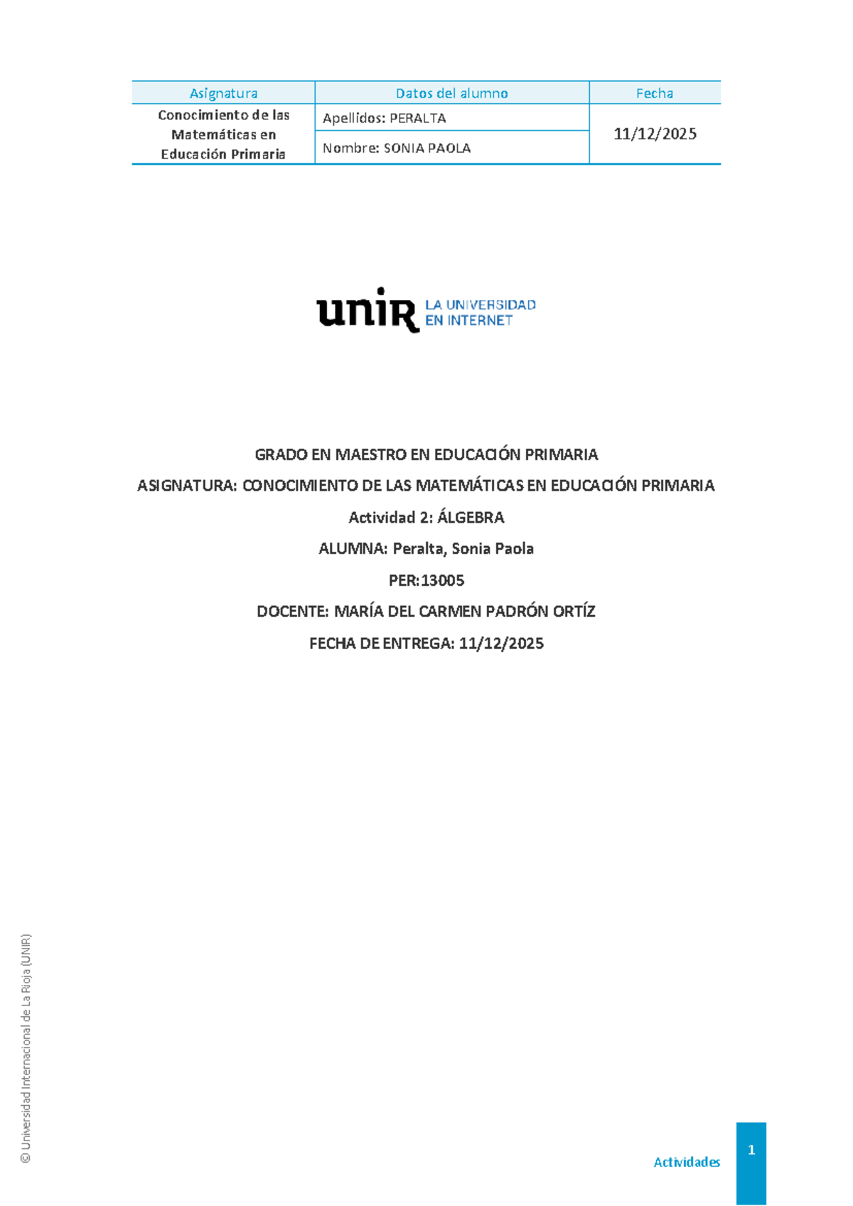 Álgebra Práctica 2 - Actividad Obligatoria en Matemáticas (PER:13005 ...