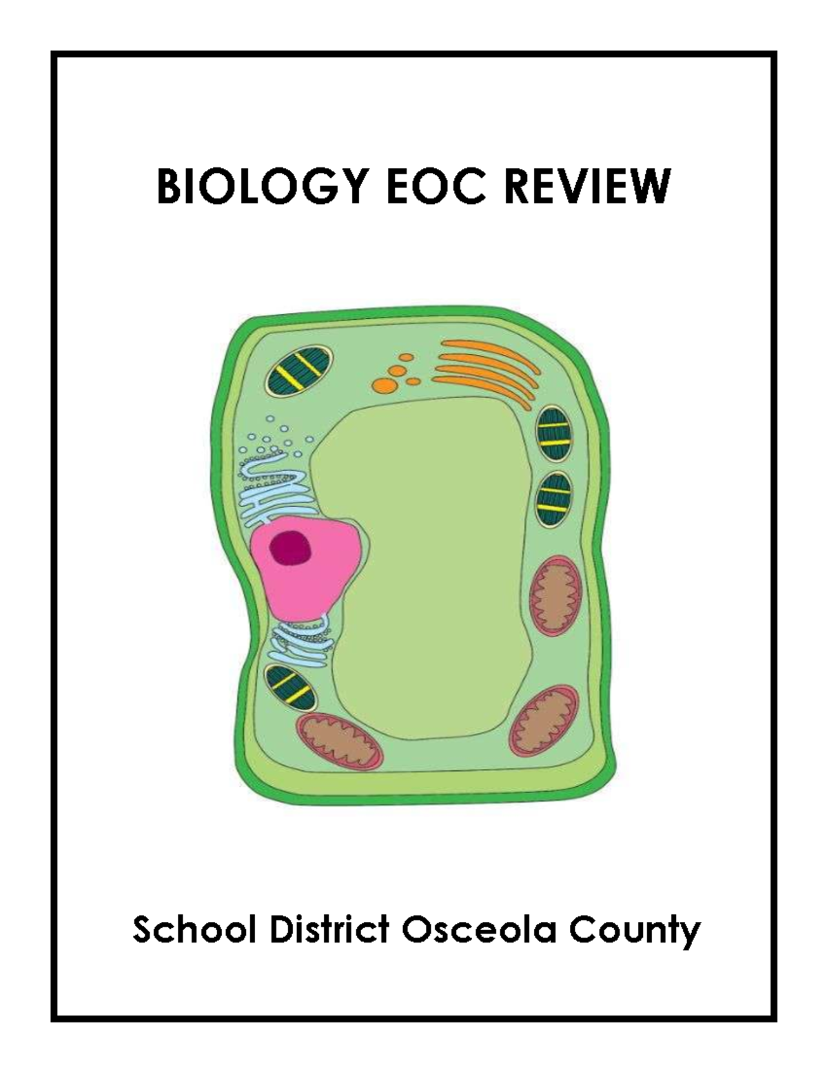 Biology EOC Review SC.912.L.14.1 - Comprehensive Study Guide - Studocu