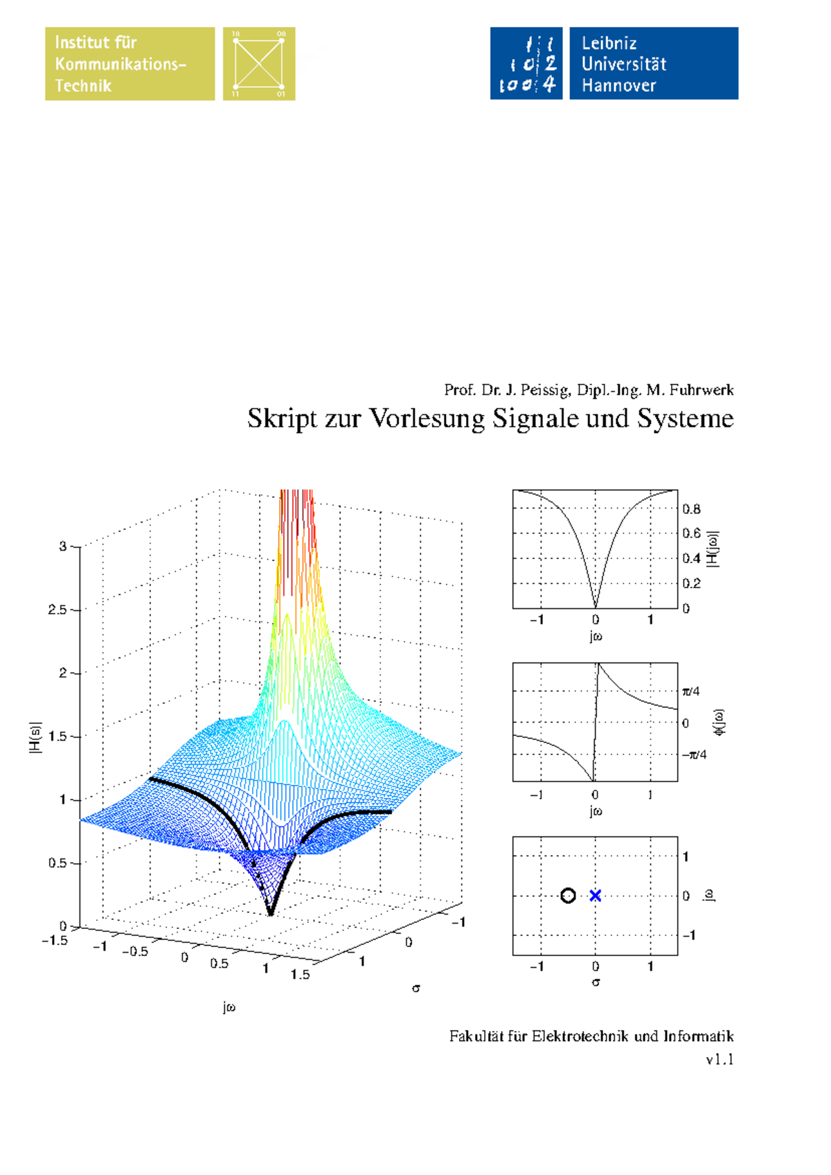 Signale Systeme Skript - Prof. Dr. J. Peissig, Dipl.-Ing. M. Fuhrwerk ...