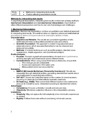 [Solved] analyse different methods of interpreting assessment results ...