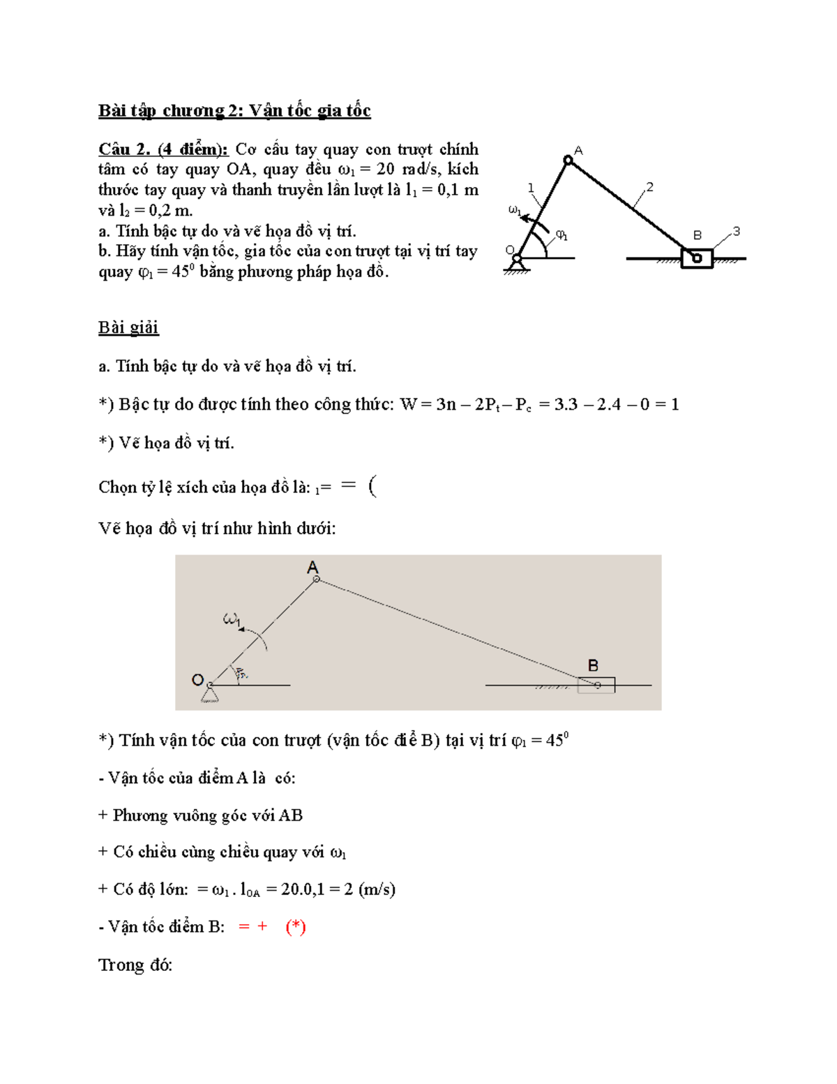 Bài Tập Chương 2: Vận Tốc Gia Tốc - GIAI BAI TAP 2023 - Studocu