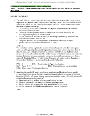 C14 - Exam/quiz - NURSINGTB Chapter 14: Depressive Disorders Halter ...