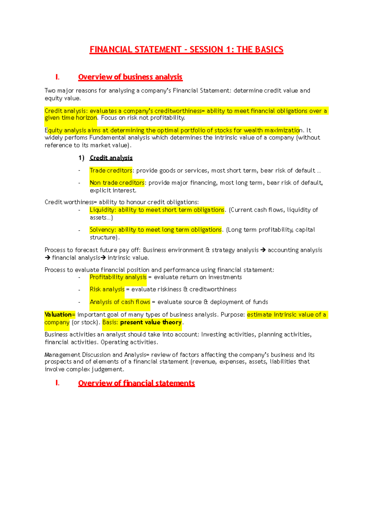 Fiche-FSA - Résumé Financial Statement Analysis & Investment Decisions ...