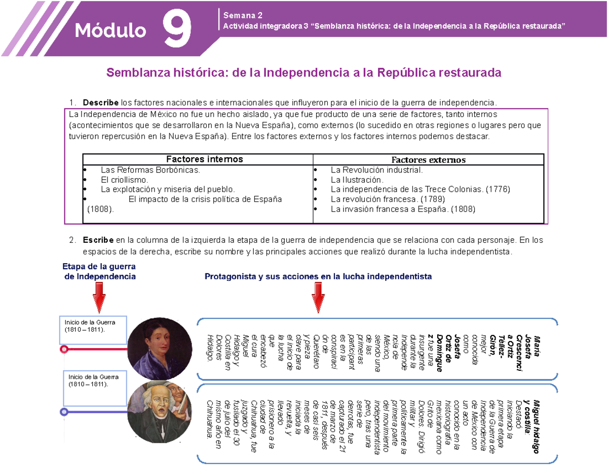 M09S2AI3 actividad integradora numero 3 del modulo 9 - Semblanza ...