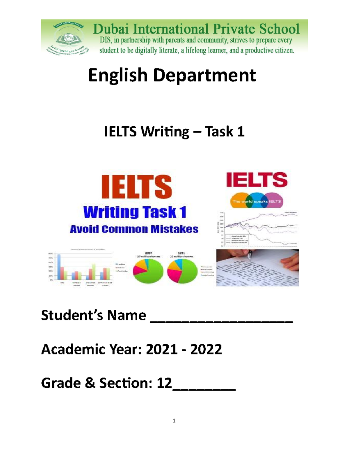 The Guide to Ielts Academic Writing Task 1 - English Department IELTS ...