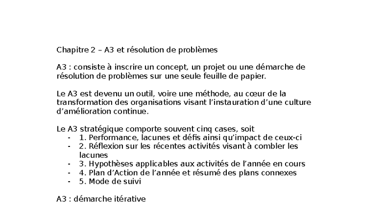 Lecture séance 3 - Chapitre 2 – A3 et résolution de problèmes A3 ...