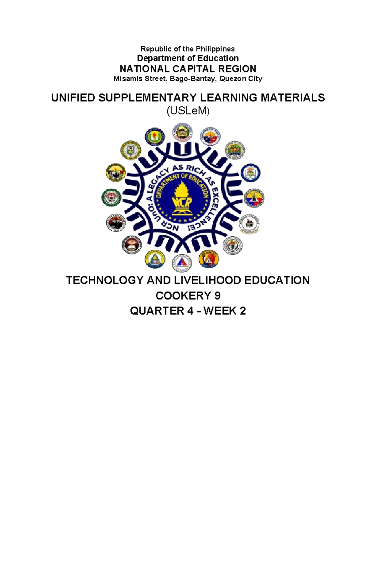 TLE-Grade 9 COOKERY Week 2 Activity: Desserts and Sauces Guide - Studocu
