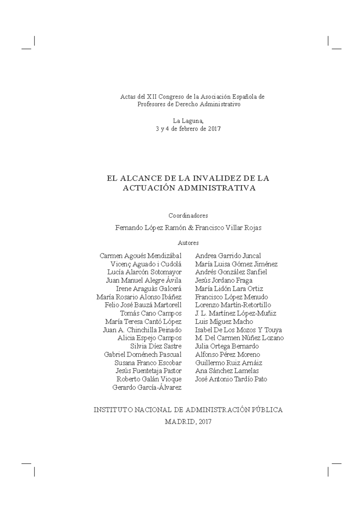 Irregularidades No Invalidantes en Derecho Administrativo: Perspectiva ...