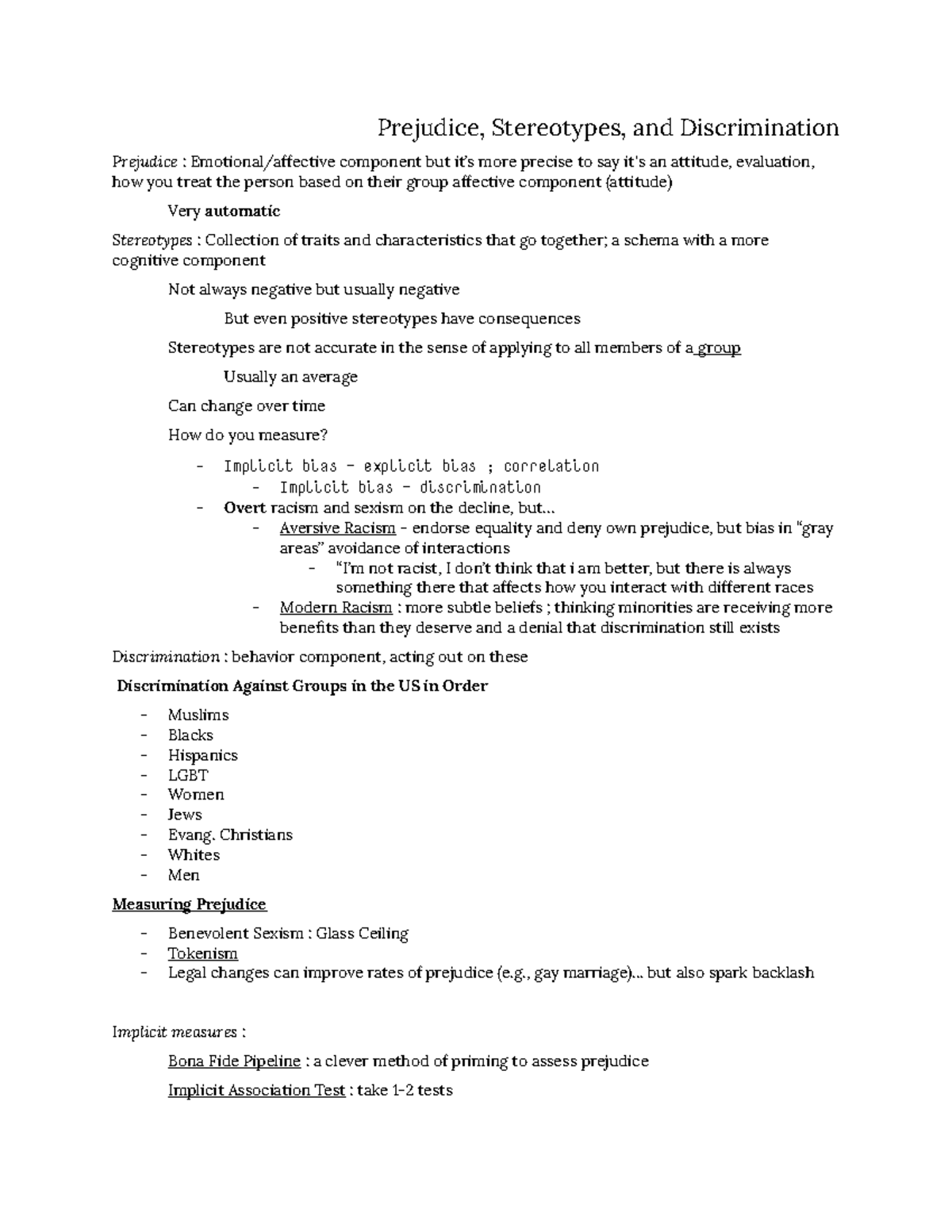 Understanding Prejudice, Stereotypes, and Discrimination: A Study Guide ...