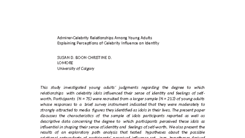 432 HUMAN COMMUNICATION RESEARCH: Exploring Celebrity Influence on ...