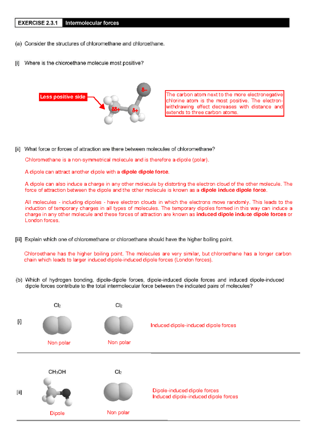 Exercise 2-3-1 e Fundi - Dipole Forces and Induced Dipoles - Studocu