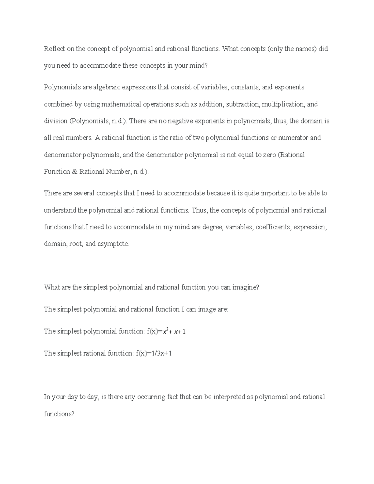 Learning Journal Unit 3: Understanding Polynomial & Rational Functions ...