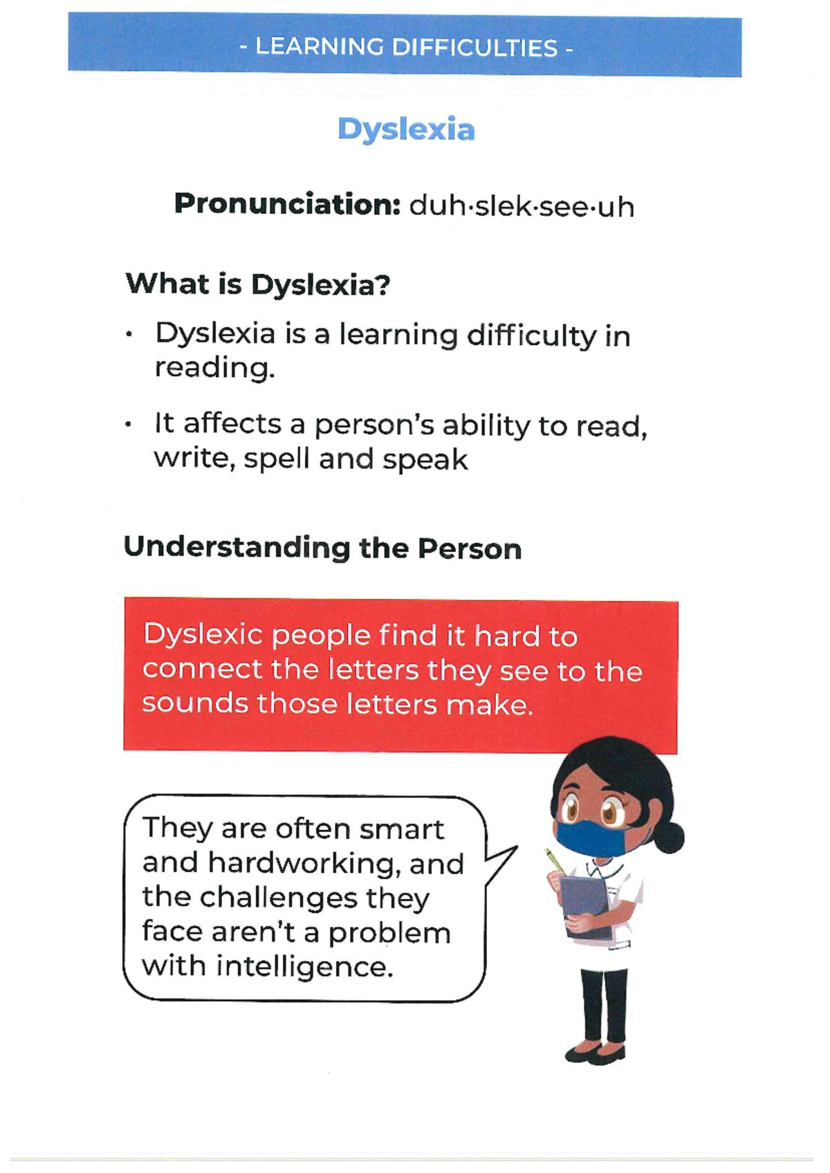 Dyslexia - Notes - LEARNING DIFFICULTIES Dyslexia Pronunciation: What ...