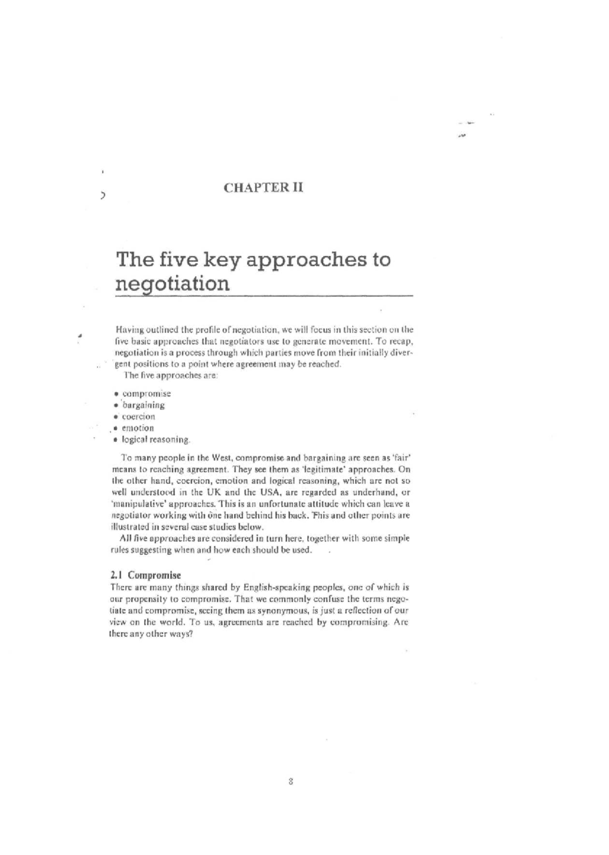 Negotiation Strategies: Five Key Approaches Explained (Chapter II ...