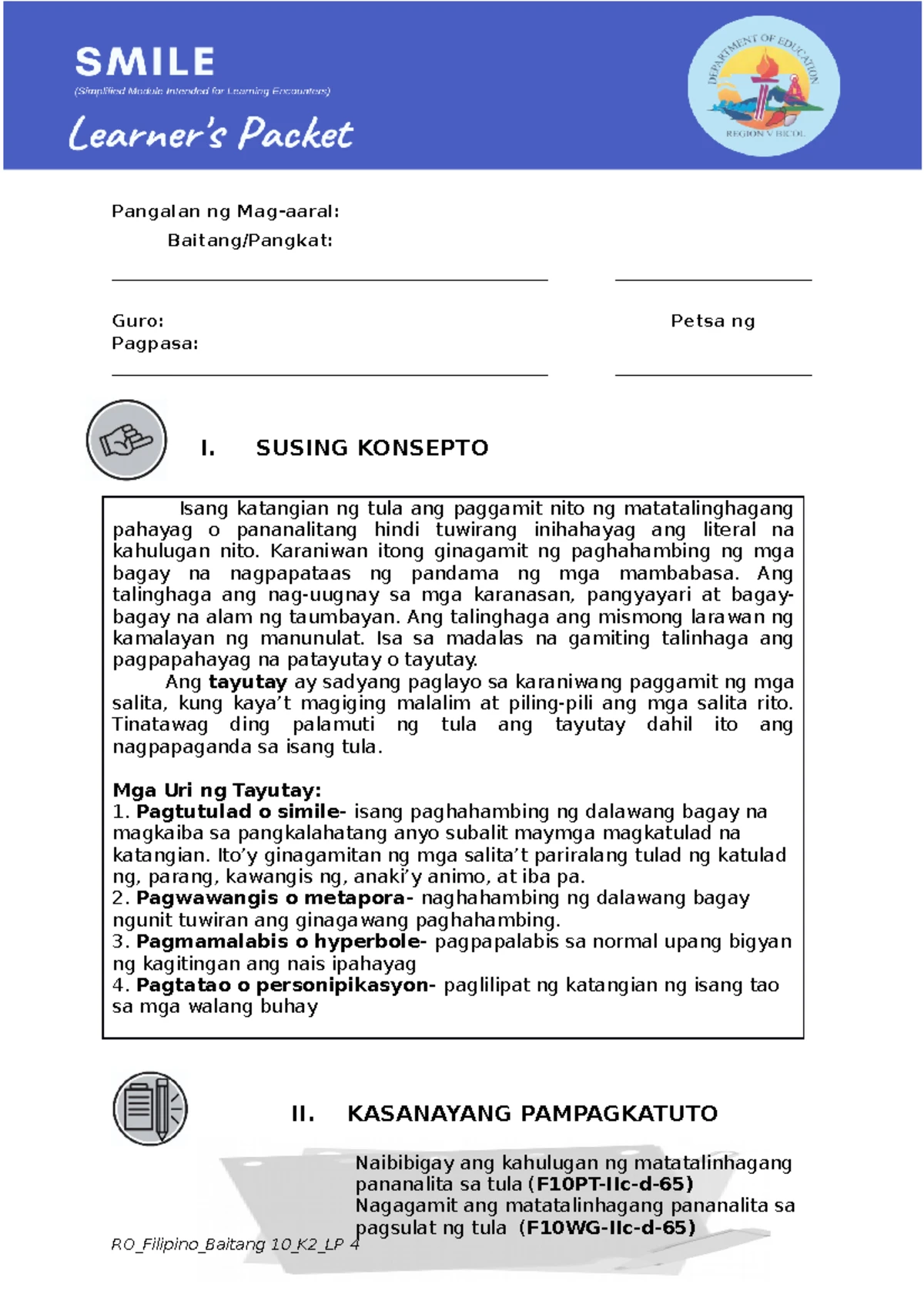 RMA-Guide - RAPID MATH - Address: DepEd-CAR Complex, Wangal, La ...