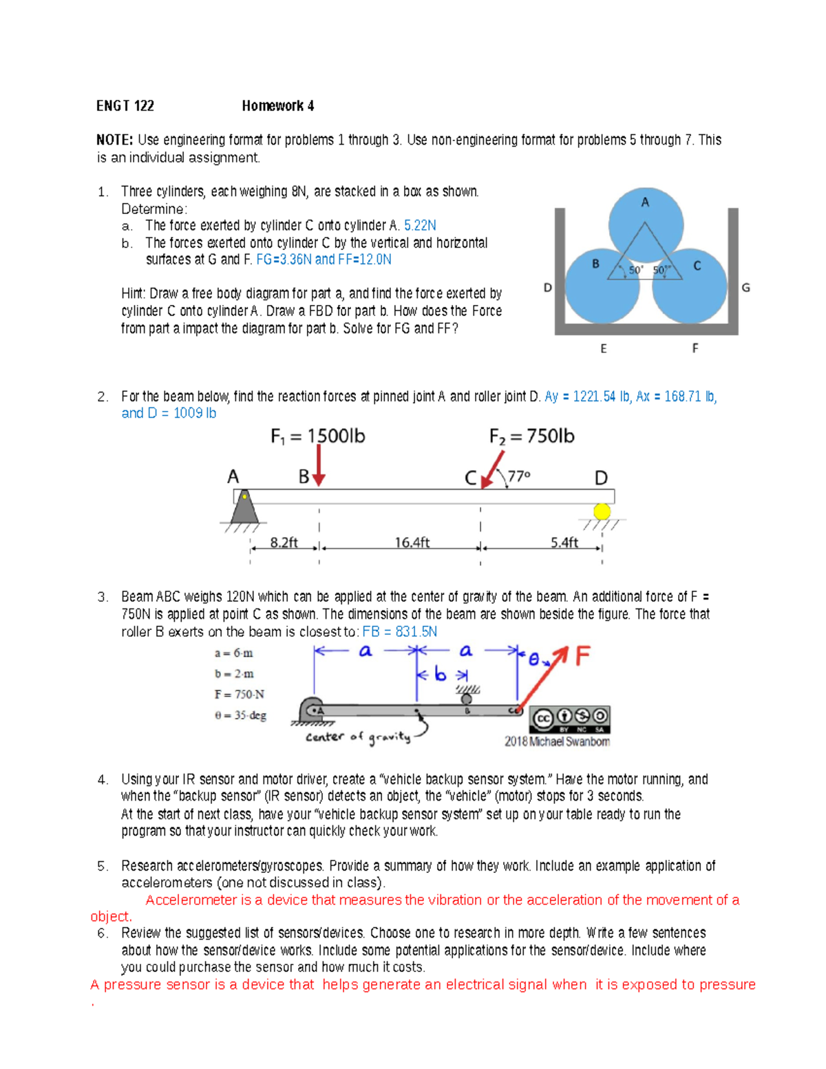 Homework 4 ENGT122- unfinished - ENGT 122 Homework 4 NOTE: Use ...