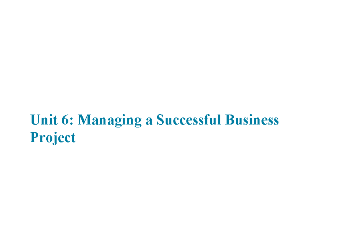 Unit 6: MSBP Lecture Slides - LO1 Project Lifecycle Stages Explained ...
