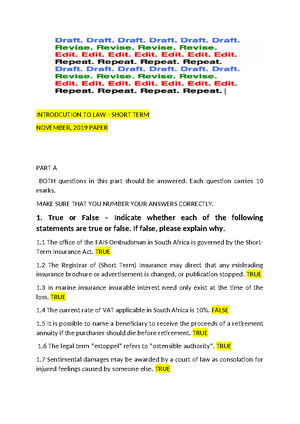 Proposed COP v1 21 v1 Questions AND Answers - SHORT TERM (COP) REVISION ...