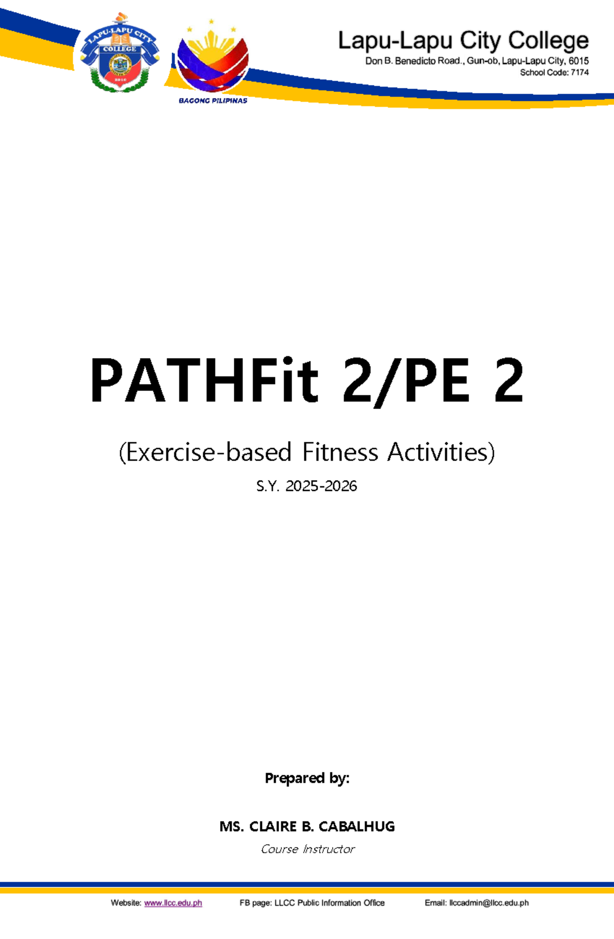 PATHFit 2 Midterm Exam Worksheet 2025-2026 - Studocu