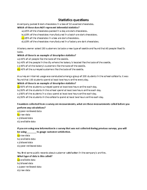 [Solved] Which of these statements best defines a stratified random ...