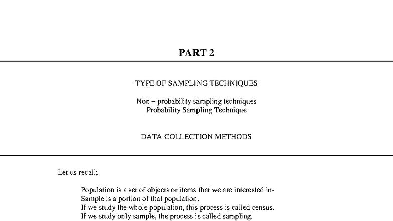 STA Chapter 1B: Types of Sampling Techniques and Data Collection ...