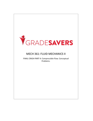Tutorial 8 - Viscous flows - QA - MECH 361 - X Fluid Mechanics II (Fall 20 23) Tutorial # 8 ...