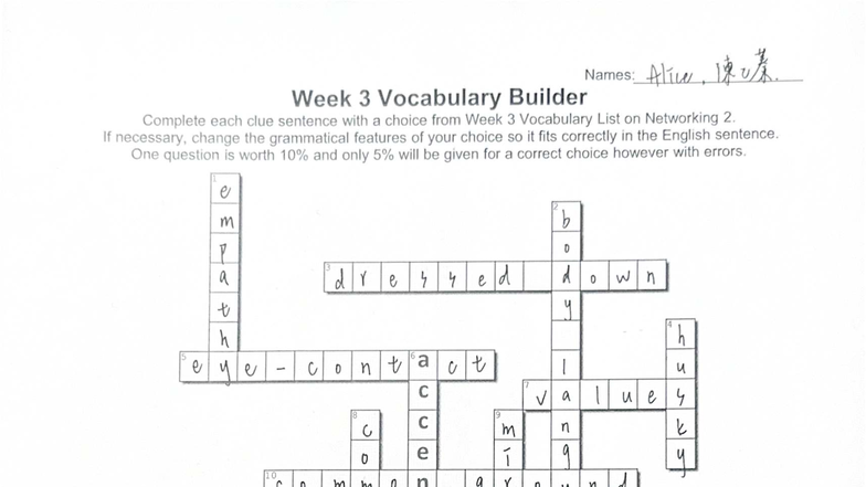 Networking 2: Week 3 Vocabulary Builder Exercises - Studocu