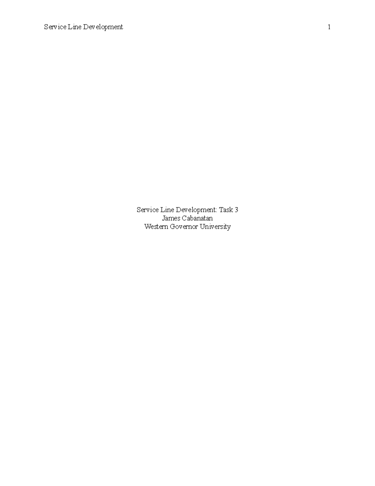 Service Line Development: Analysis of National Healthcare Trends - Studocu