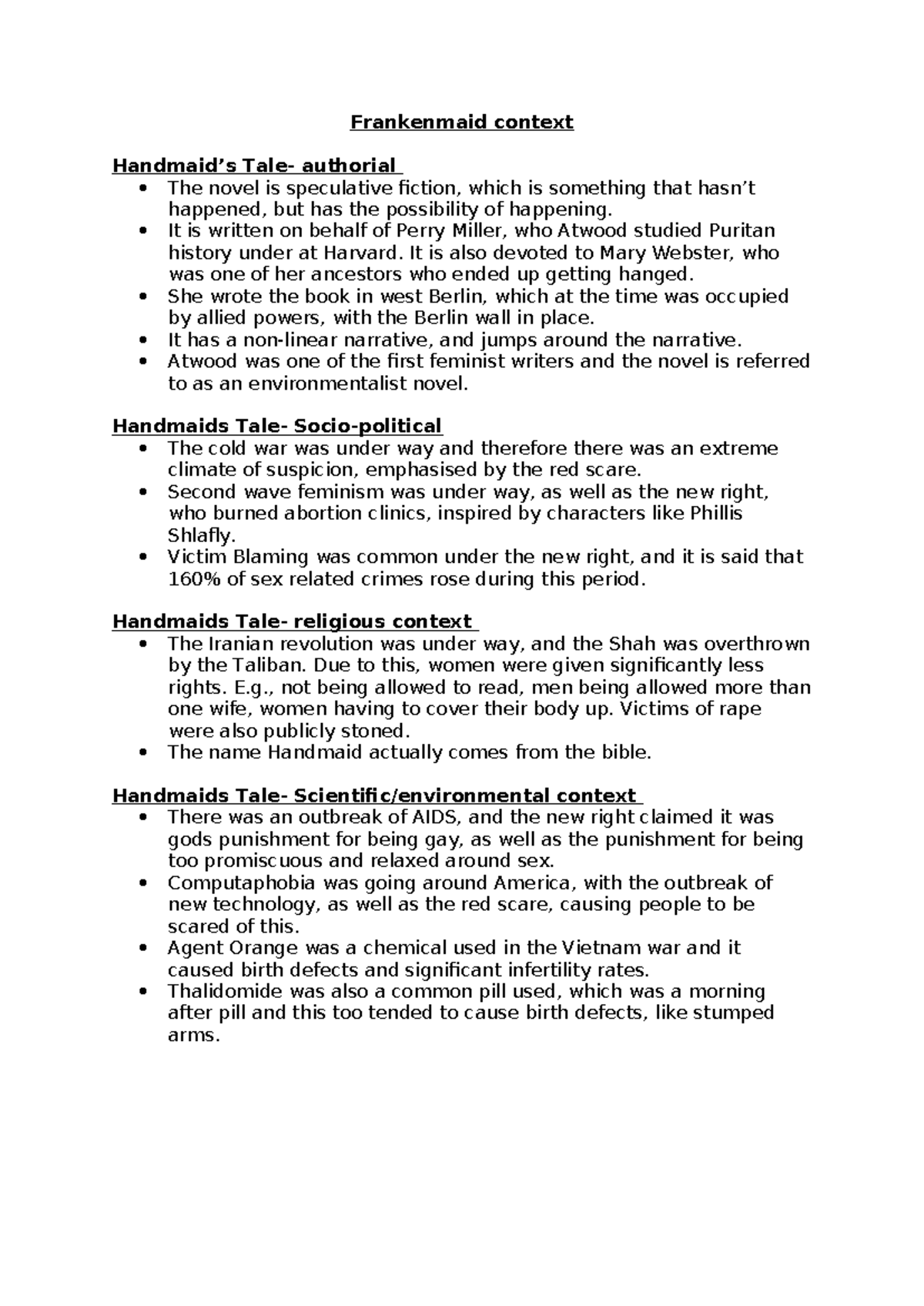 Frankenmaid Context: Speculative Fiction Analysis & Historical ...