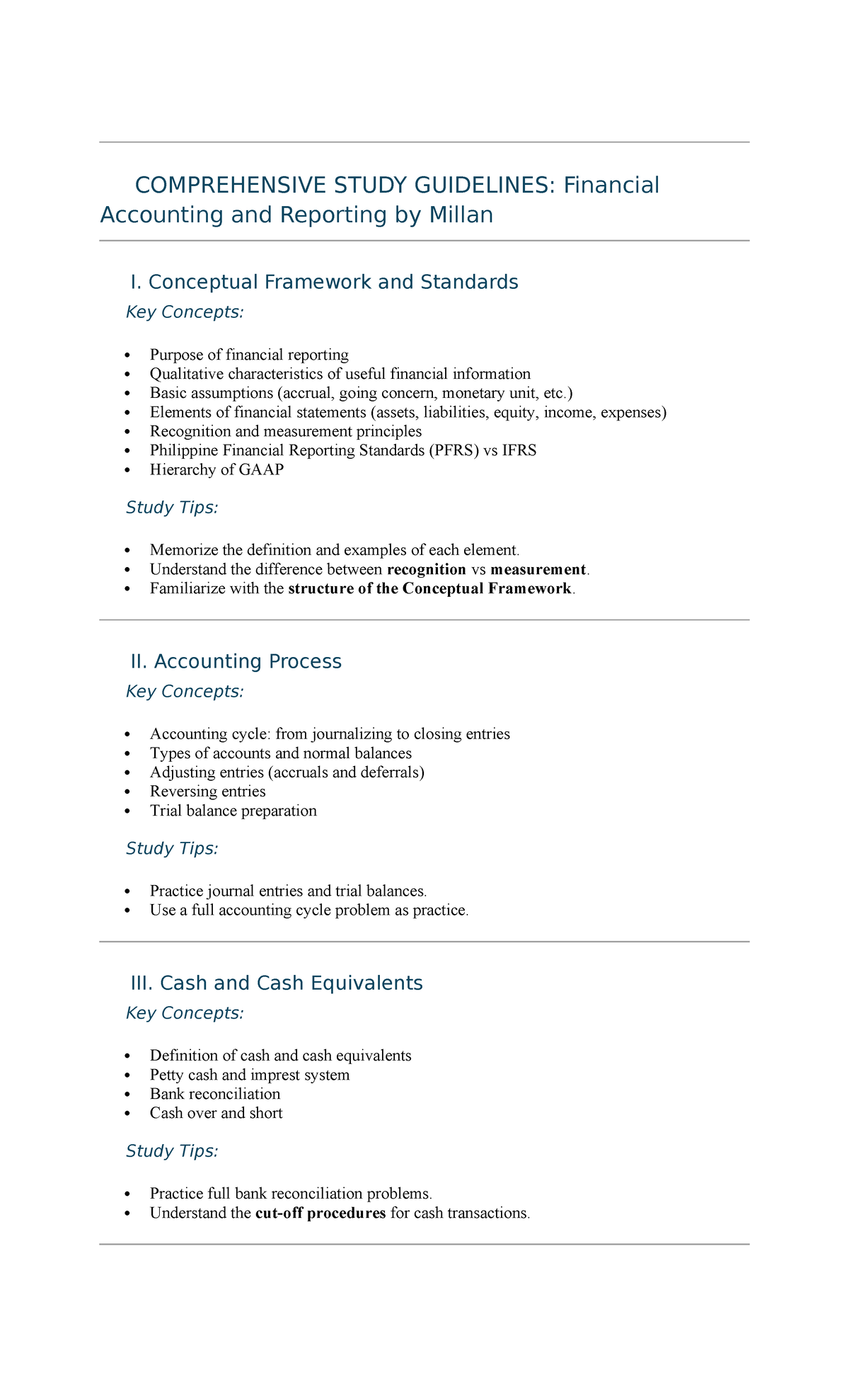 FAR Study Guidelines: Key Concepts and Tips for Financial Accounting ...