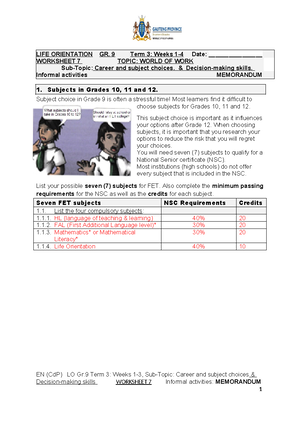 [Solved] Lesson plan grade 1 sepedi home language week 1 term 3 ...