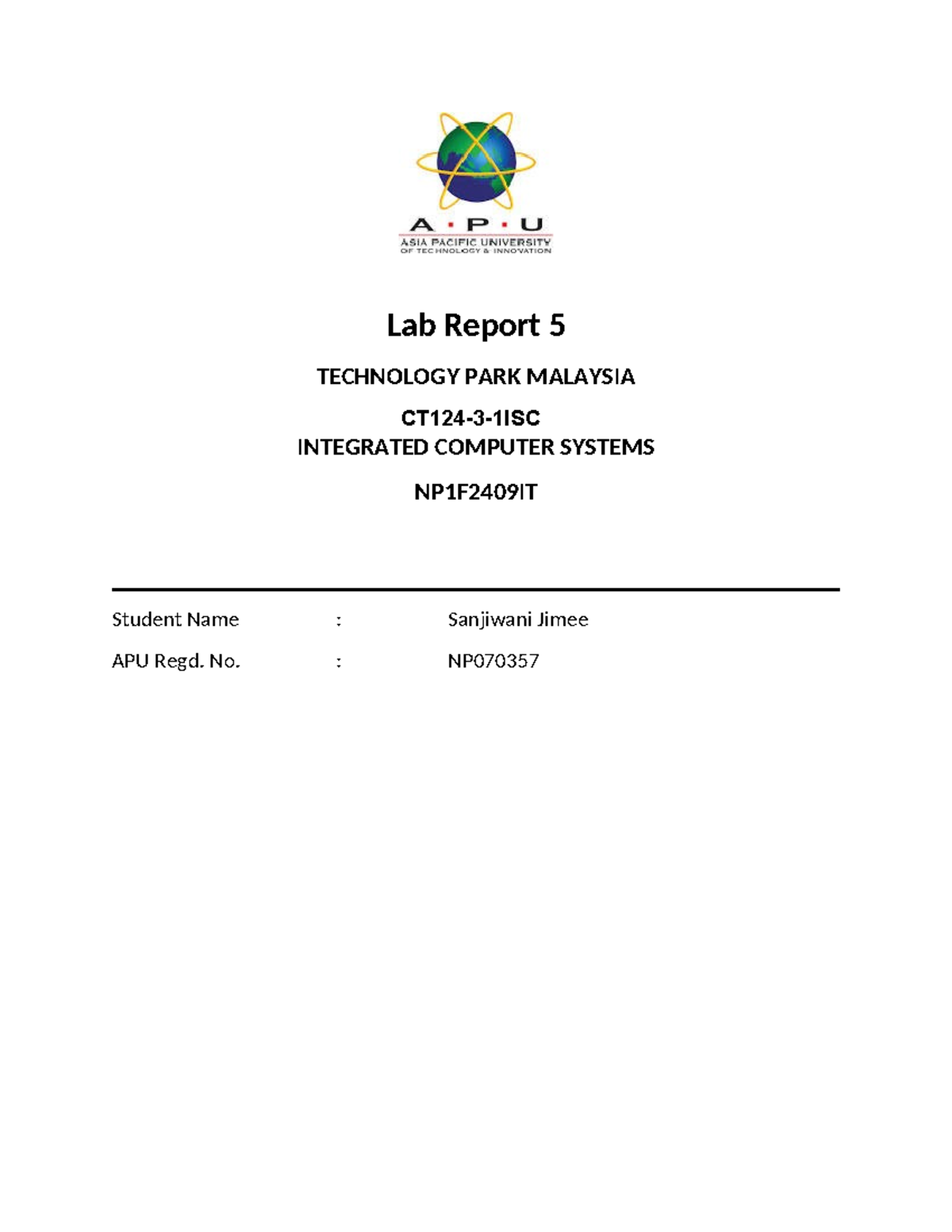 Lab Report 5: String Manipulation in NASM Assembly NP1F2409IT - Studocu