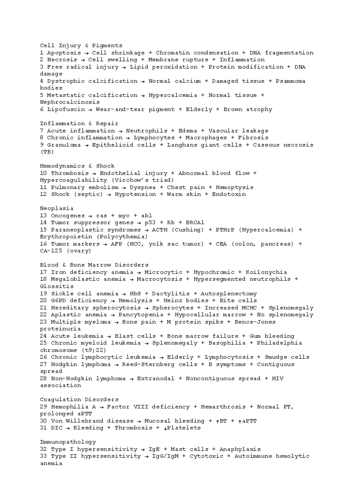 Pathology Overview: Cell Injury, Inflammation, Neoplasia & Hematology ...