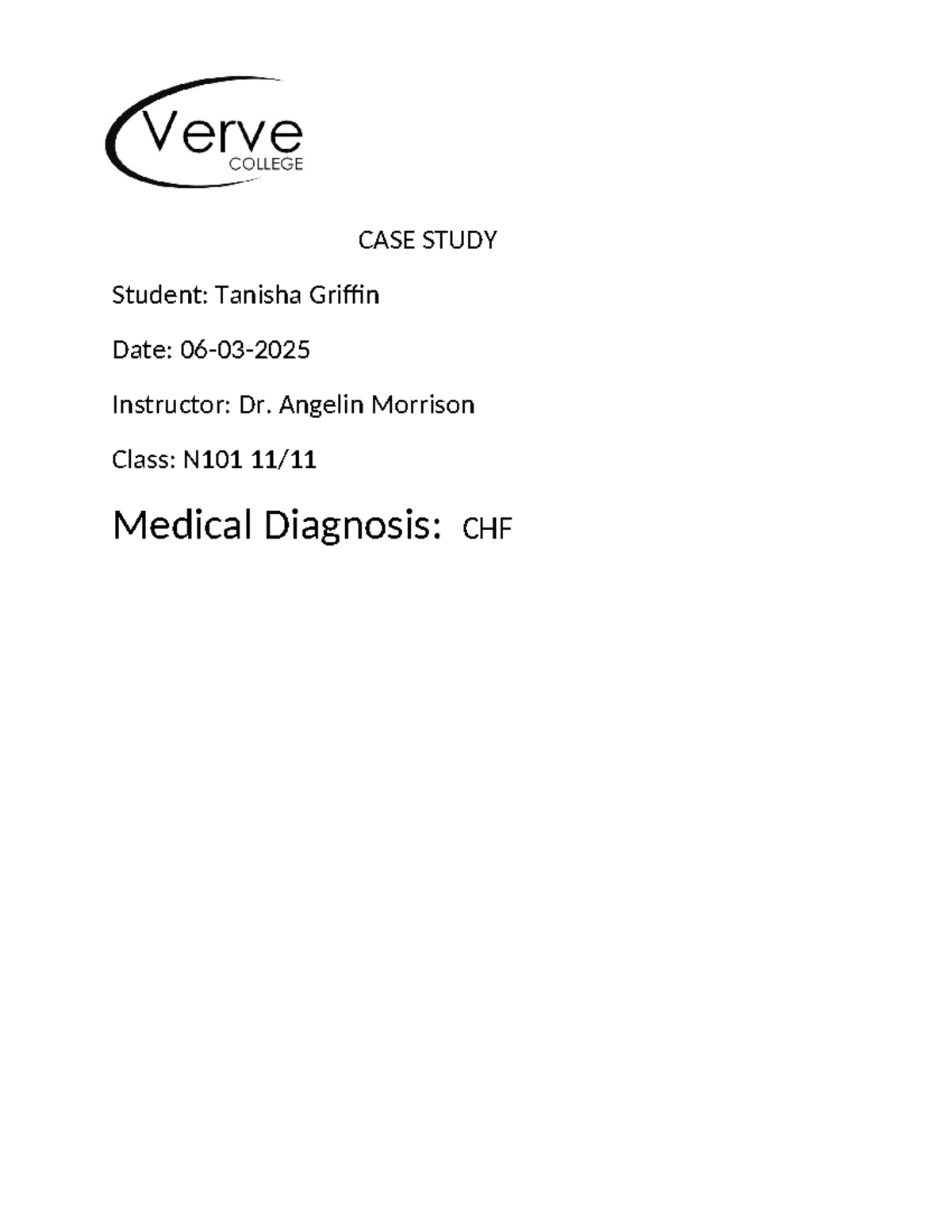 Case study cover sheet - materials for practice - 101 - CASE STUDY ...