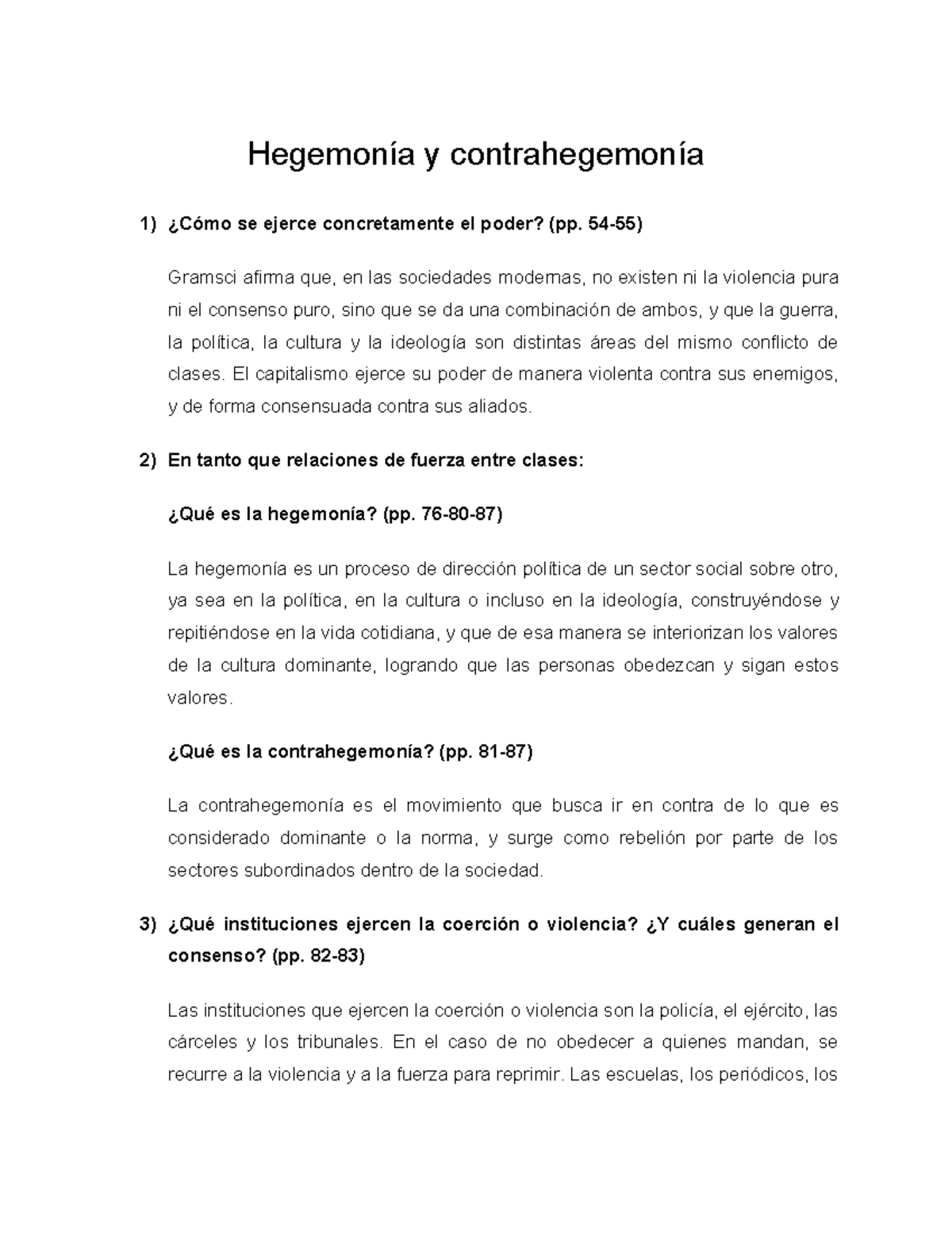 Hegemonía y Contrahegemonía: Análisis de Gramsci en Sociedades Modernas ...