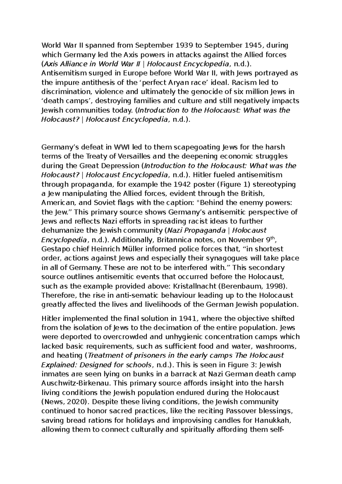 History Year 10: Understanding the Holocaust and Its Impact - Studocu