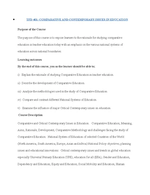 Contemporary Issues and Challenges in Education: Analyzing CBC ...