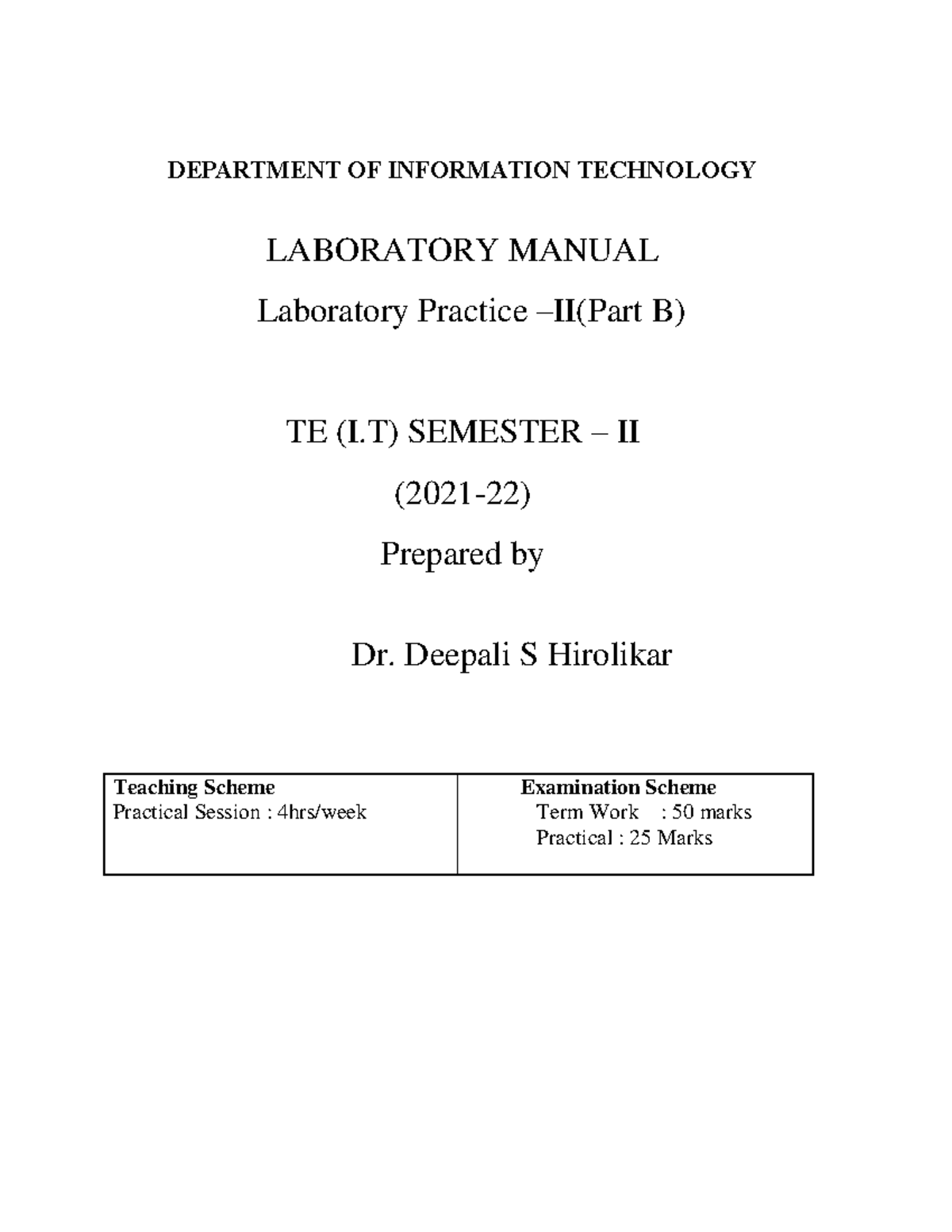 Laboratory Manual for LP-II(SMD) - Practical Design and UML Practices ...