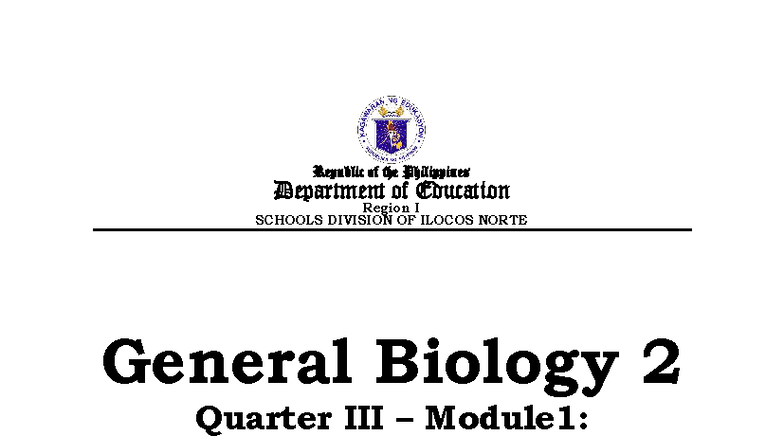 General Biology 2 (SHS) Q3 Module 1: Genetic Engineering Overview - Studocu