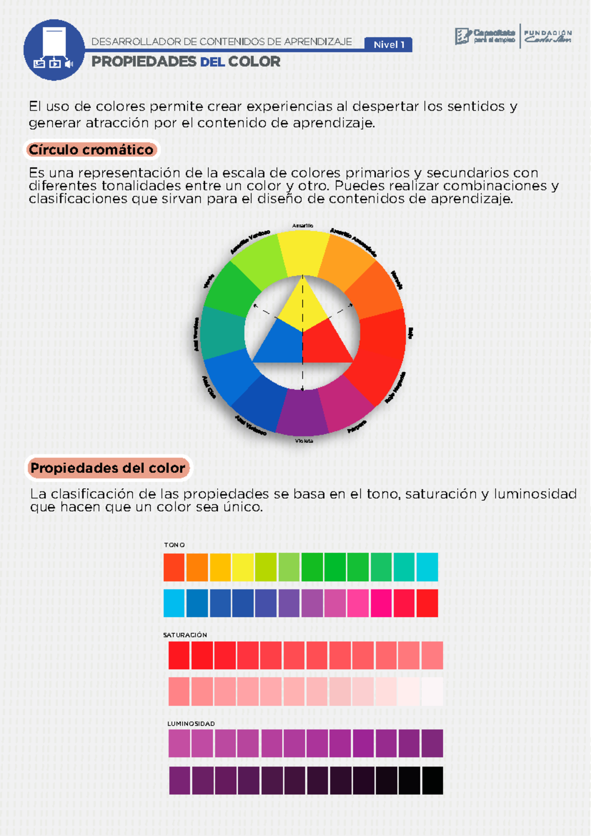 Propiedades del color - El uso de colores permite crear experiencias al ...