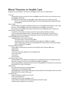 Lecture #2 - Ethical Theory - The Four Principles Approach to Health ...